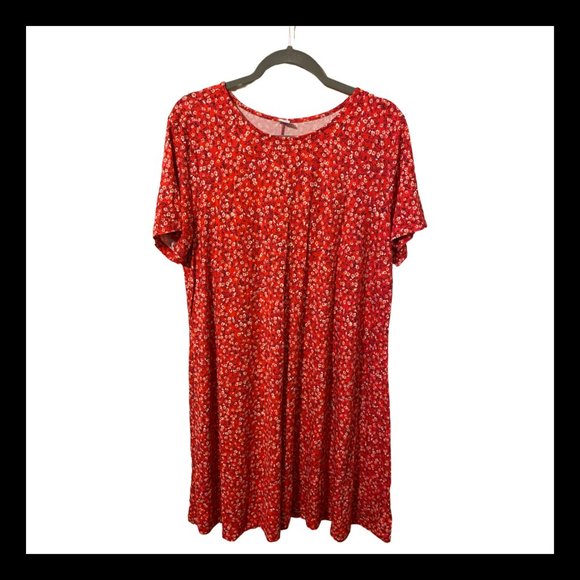 Old Navy | Dresses | Nwt Xl Old Navy Red Floral Dress | Poshmark